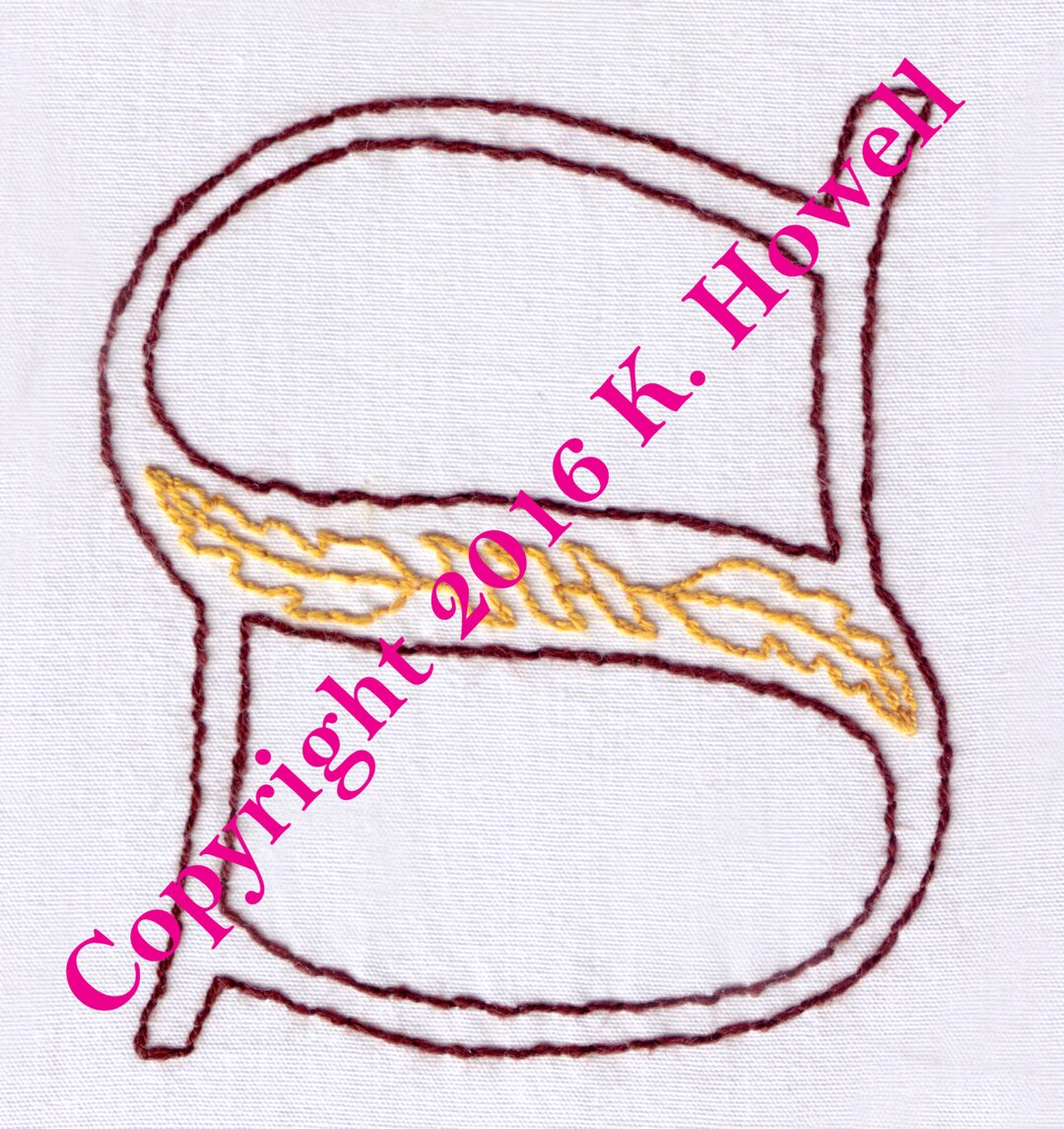 S Hand Embroidery Pattern, Medieval, Letter, Monogram, Font ...