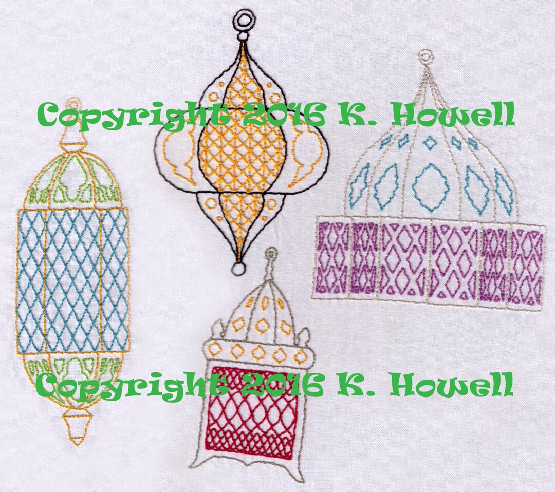 Lamps Hand Embroidery Pattern, Moroccan Lamps, Turkish Lamps, Lights ...