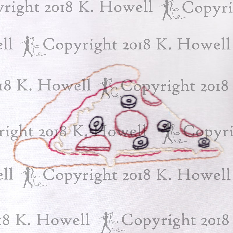 Pizza Hand Embroidery - Etsy UK