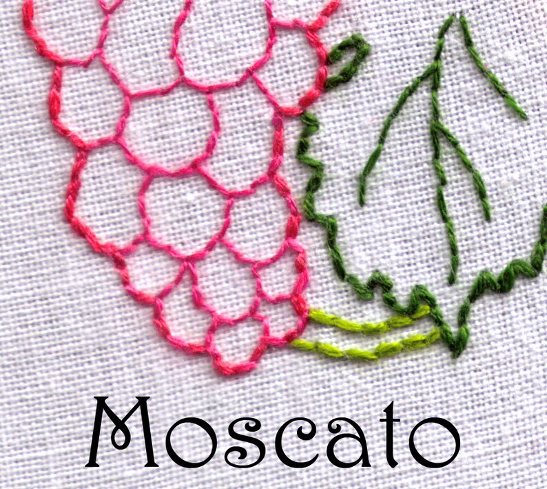 Grapes Hand Embroidery Pattern, Wine, Fruit, Food, Grape, Bunch ...