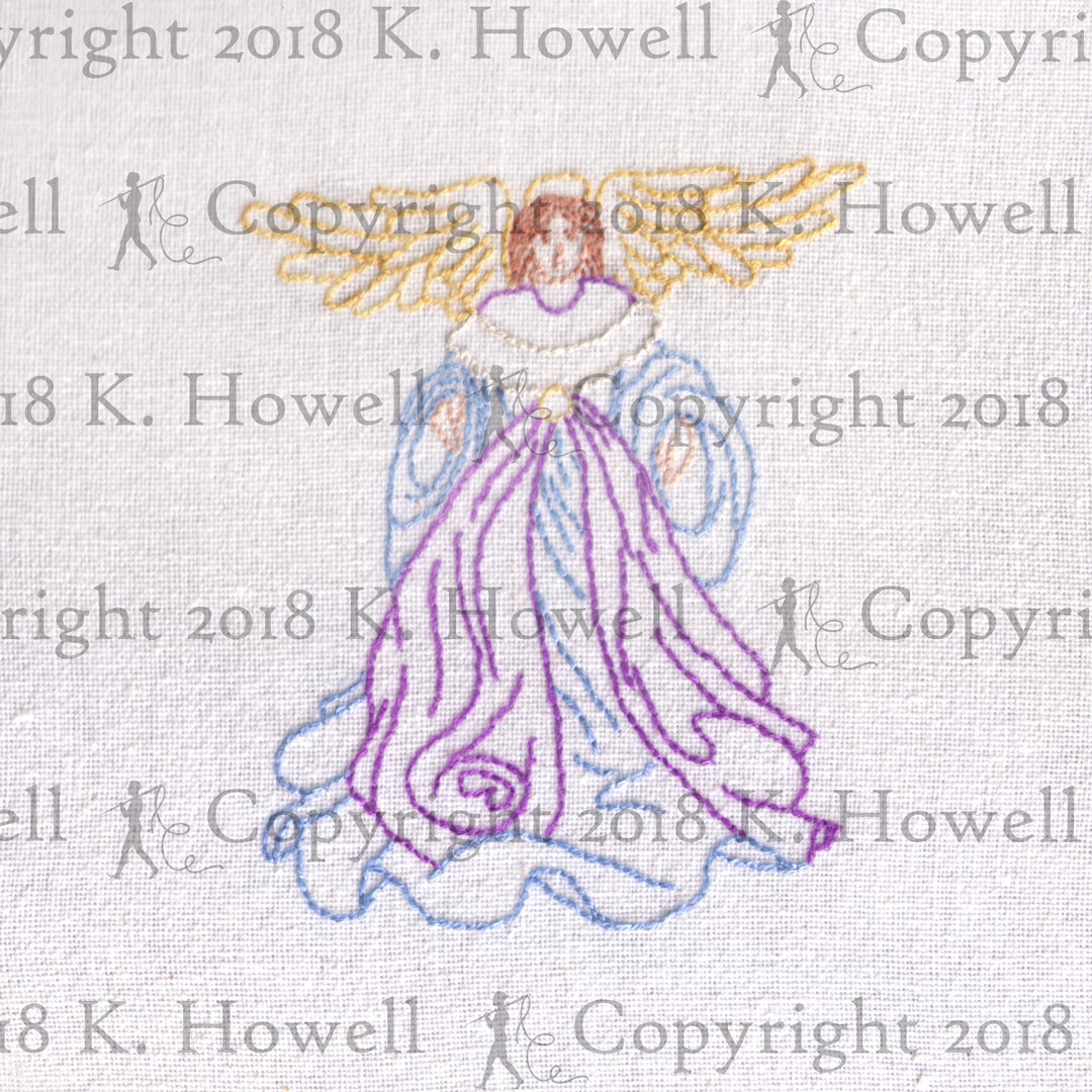 Angel Hand Embroidery Pattern, Christmas, Angel, Tree, Decoration, Tree ...