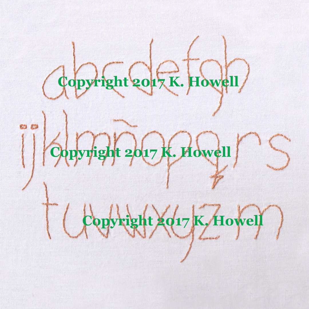Craftsman Revisited Lower Case Font Hand Embroidery Pattern , Letters ...