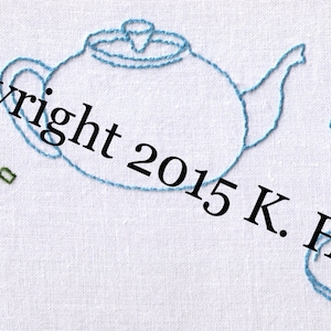 Tea Hand Embroidery Pattern, Tea Set, High Tea, Tea Time, Tea, Dishes ...