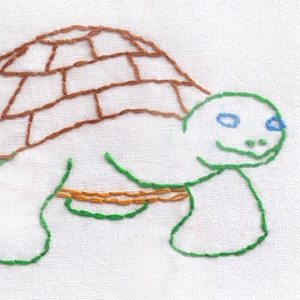 Turtle Hand Embroidery Pattern, PDF - Etsy