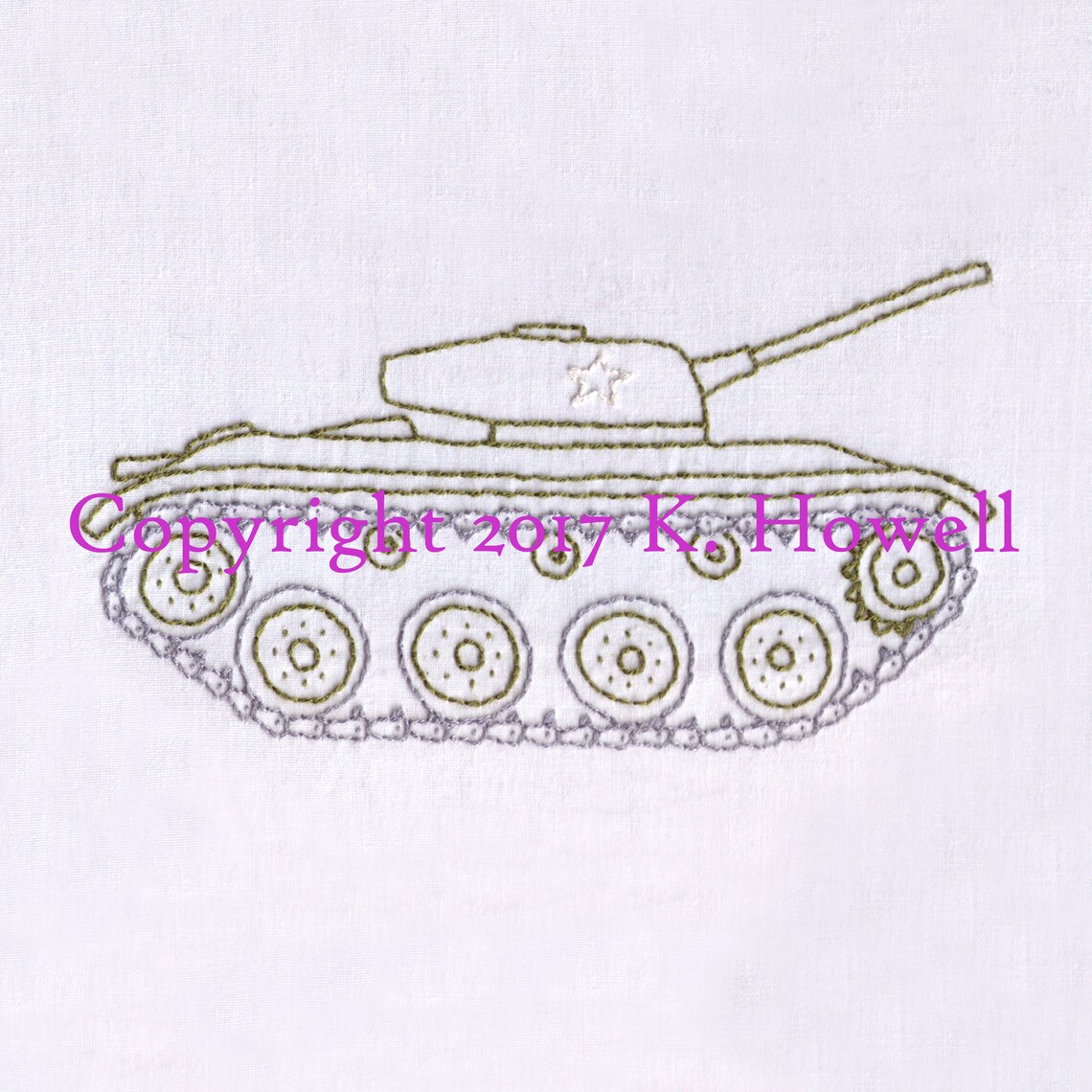 Tank Hand Embroidery Pattern Military Vehicle Marine Army - Etsy