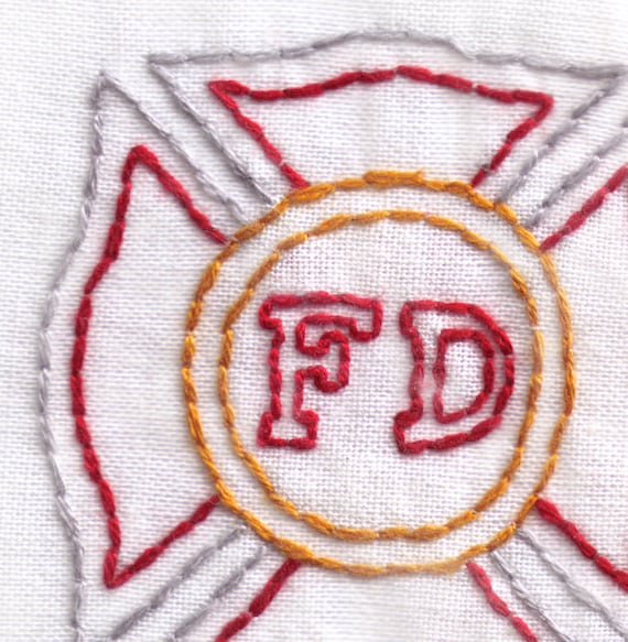 Fire Department Hand Embroidery Pattern Fire Fighter's | Etsy