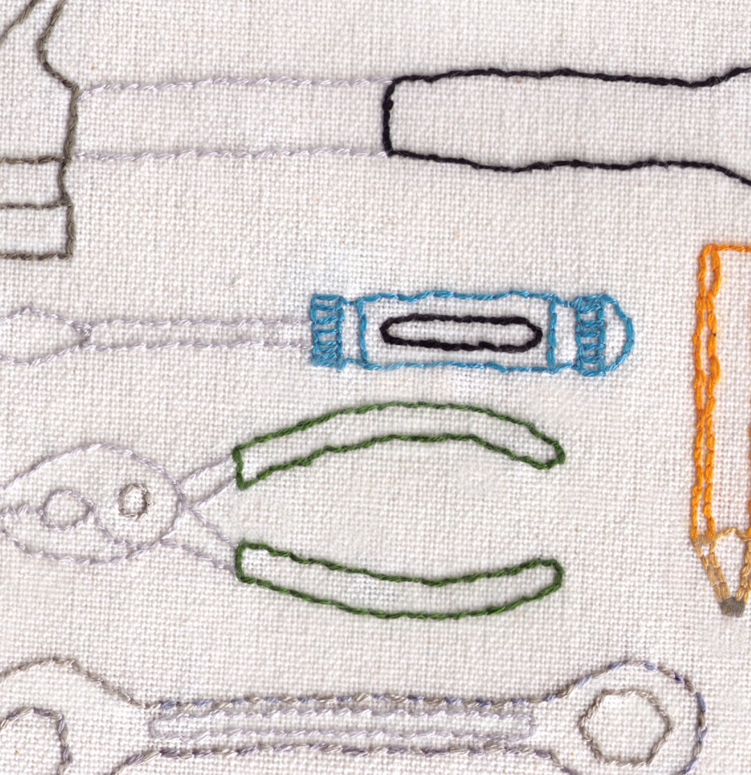 Tools Hand Embroidery Pattern, Tools of the Trade, Handyman, Home ...