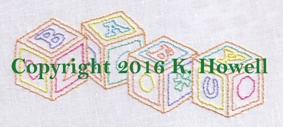 Baby Blocks Hand Embroidery Pattern, Stuff, Baby, Blocks, Wooden ...