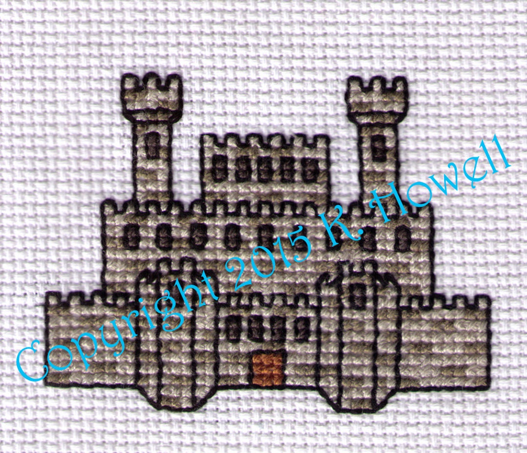 Castle Cross Stitch Pattern, Fortress, Medieval, King, Knight, Noble ...