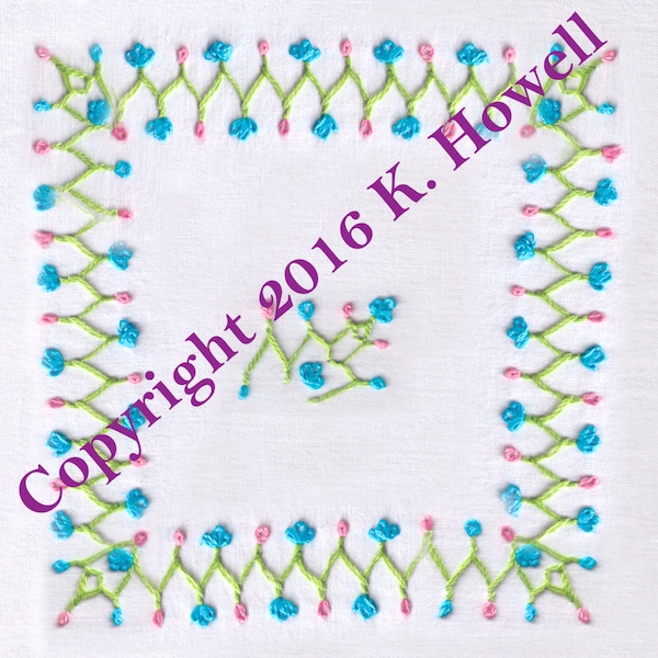 Hand Embroidery Flower Border Patterns - Etsy