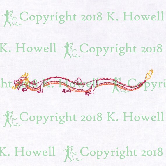 Dragon Hand Embroidery Pattern Dragon Draco Chinese Dragon | Etsy