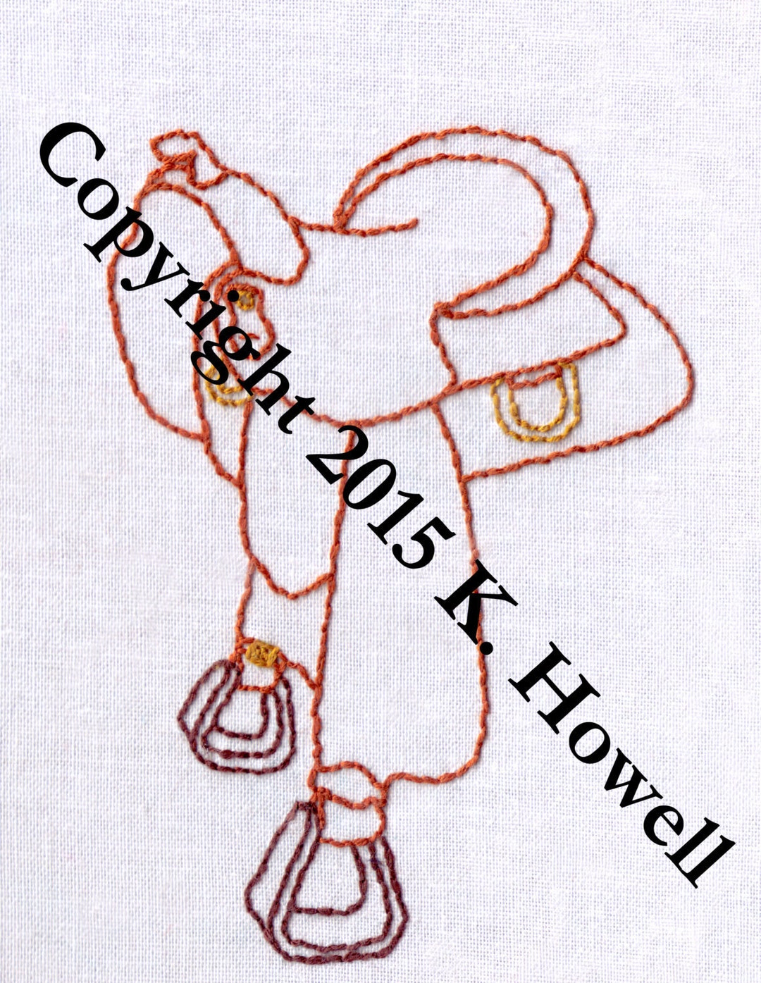 Saddle Hand Embroidery Pattern, Western, Horse, Cowboy, Cowgirl, Saddle ...
