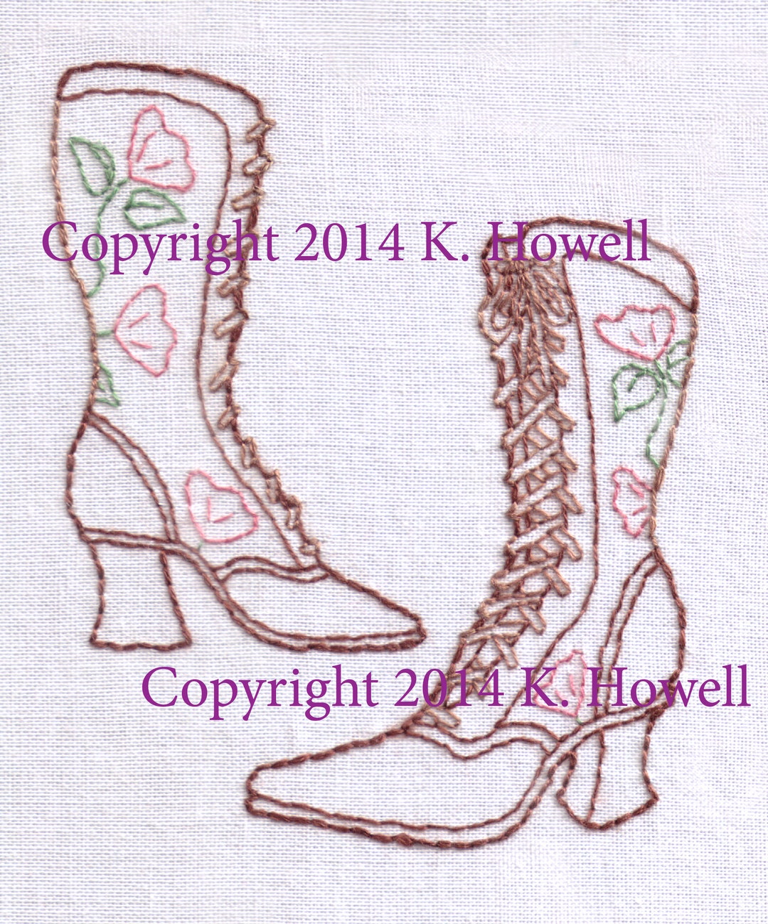 Boots Hand Embroidery Pattern, Victorian Boots, Shoes, Steampunk ...