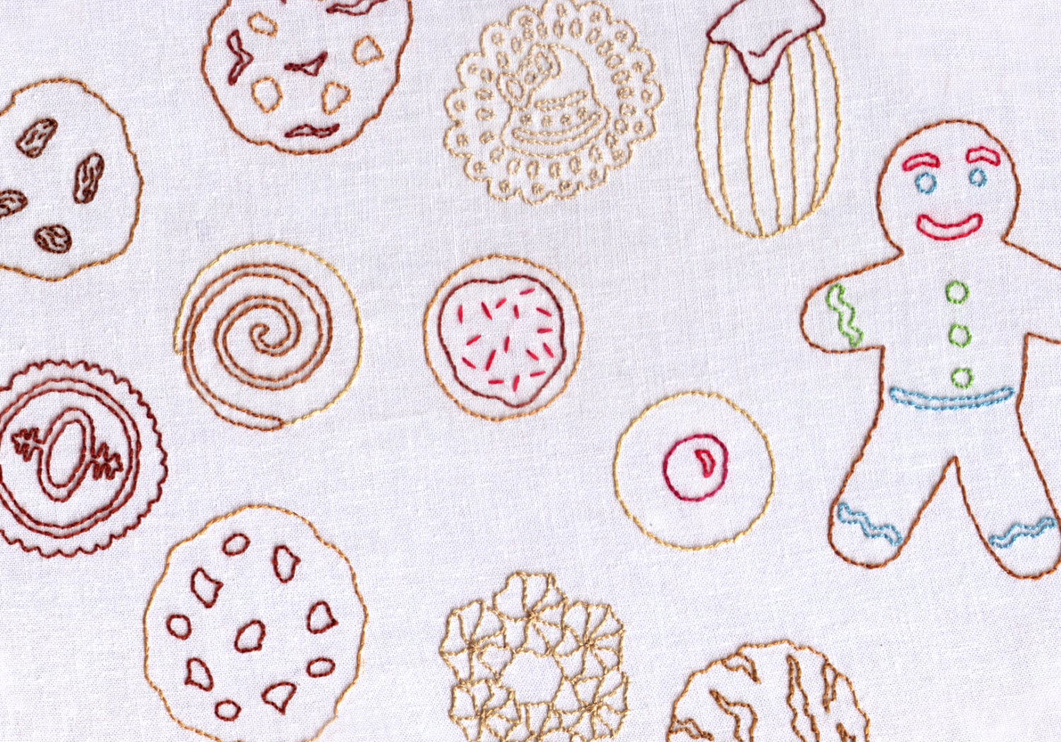 Cookies Hand Embroidery Pattern, Cookie, Assortment, Holiday, Christmas ...