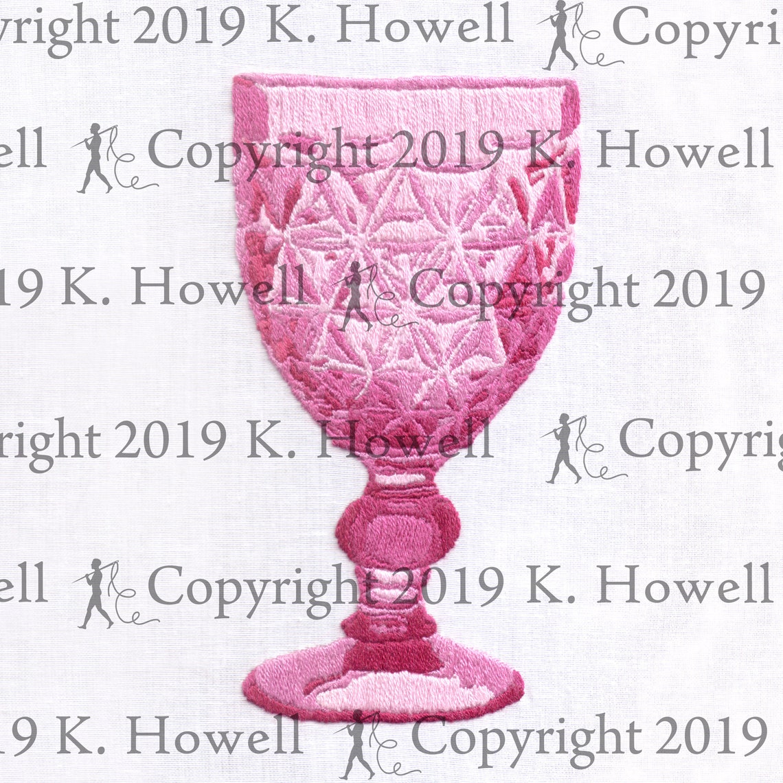 Glass Hand Embroidery Pattern Glass Golbet Challice Grail | Etsy