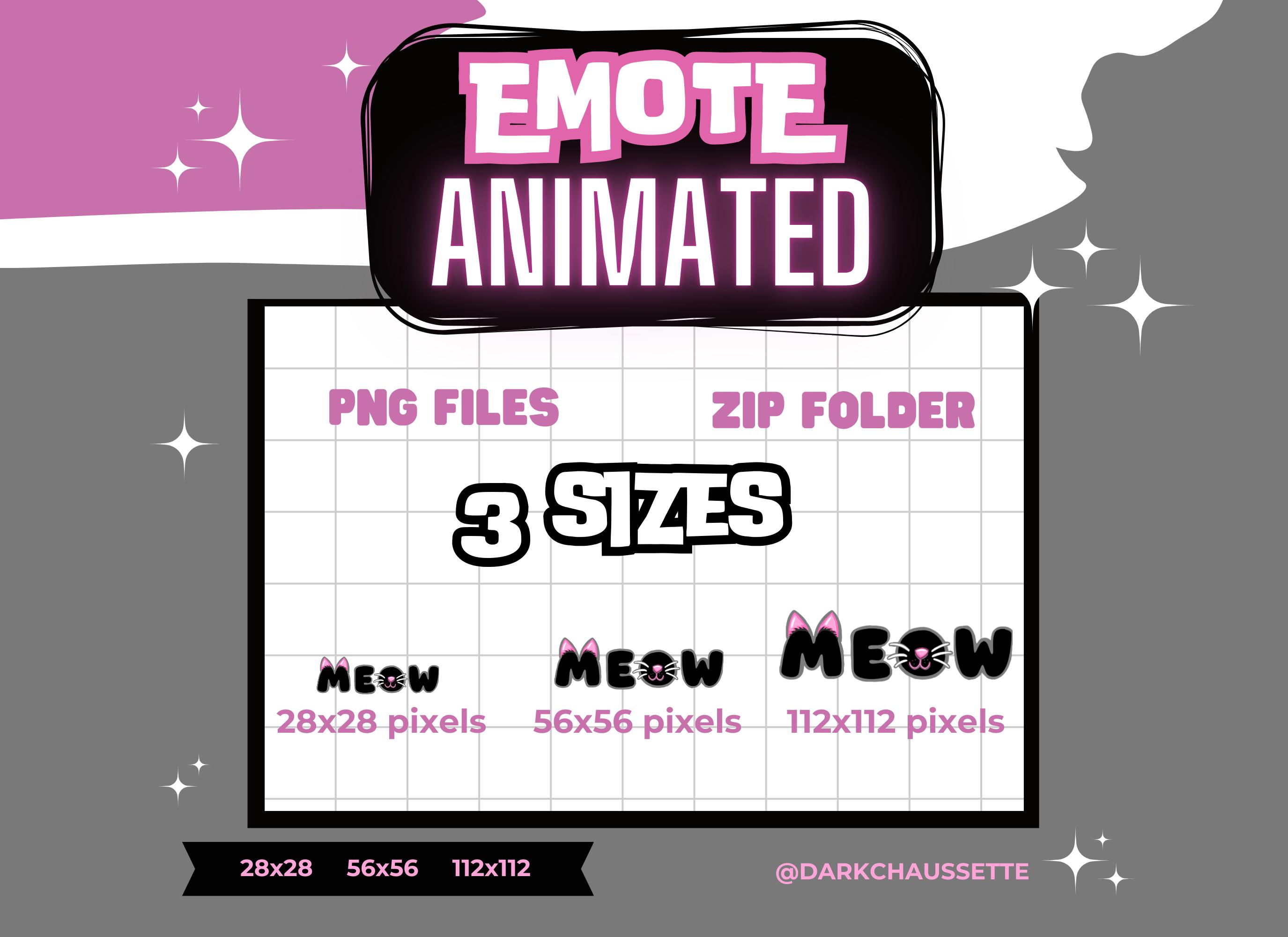 Twitch Emote Black Meow, Twitch Emote Black Cat, Emote Meow, Emote Cat ...