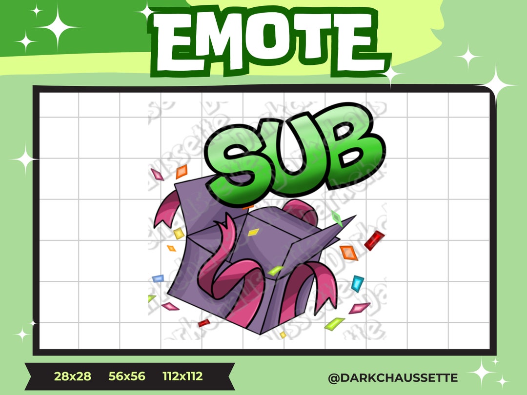 Twitch Emote Sub Gift, Discord, Youtube, Stream, Streaming - Etsy