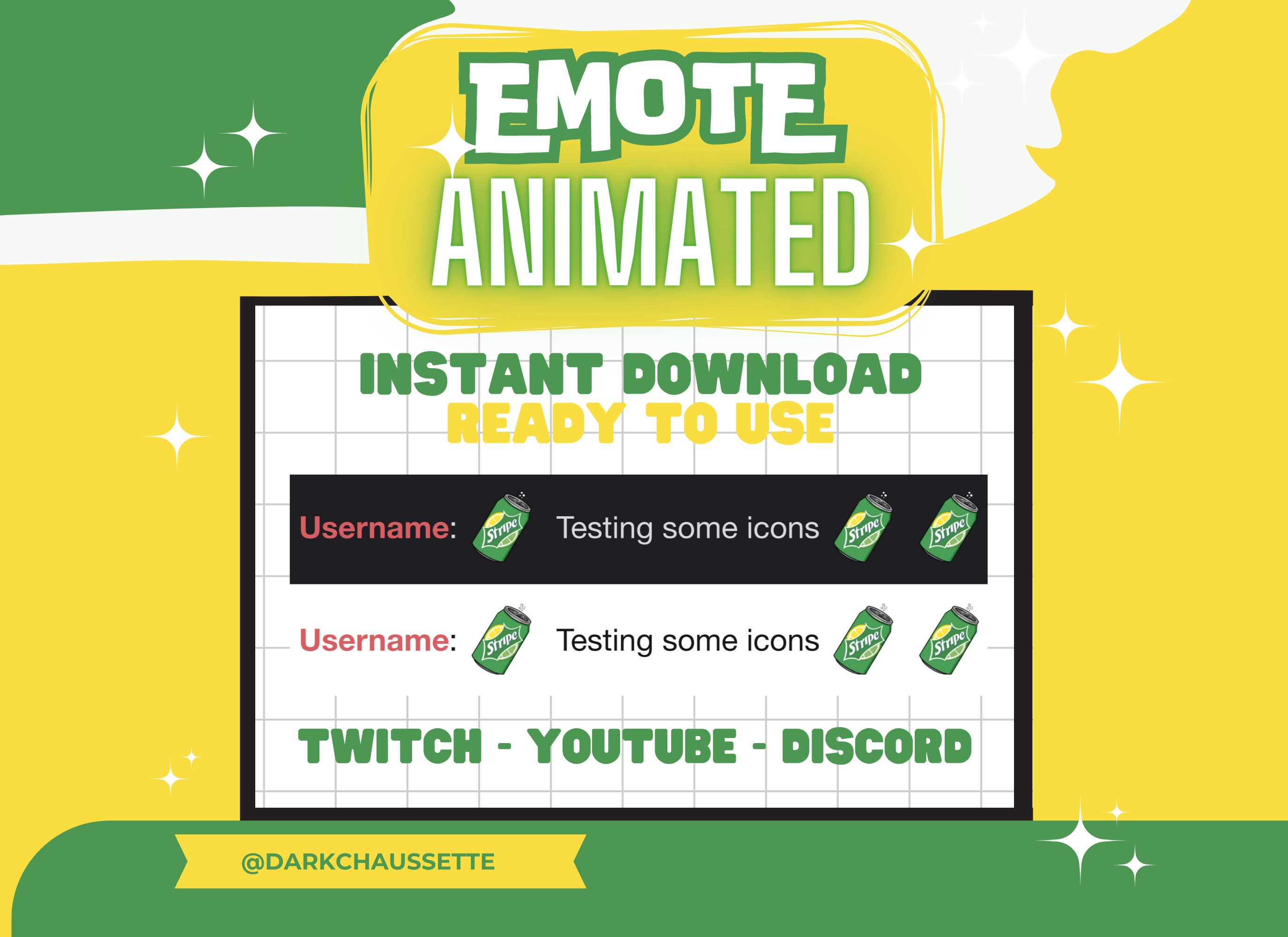 Twitch Animated Emote Soda, Twitch Animated Emote Sprite, Emote ...