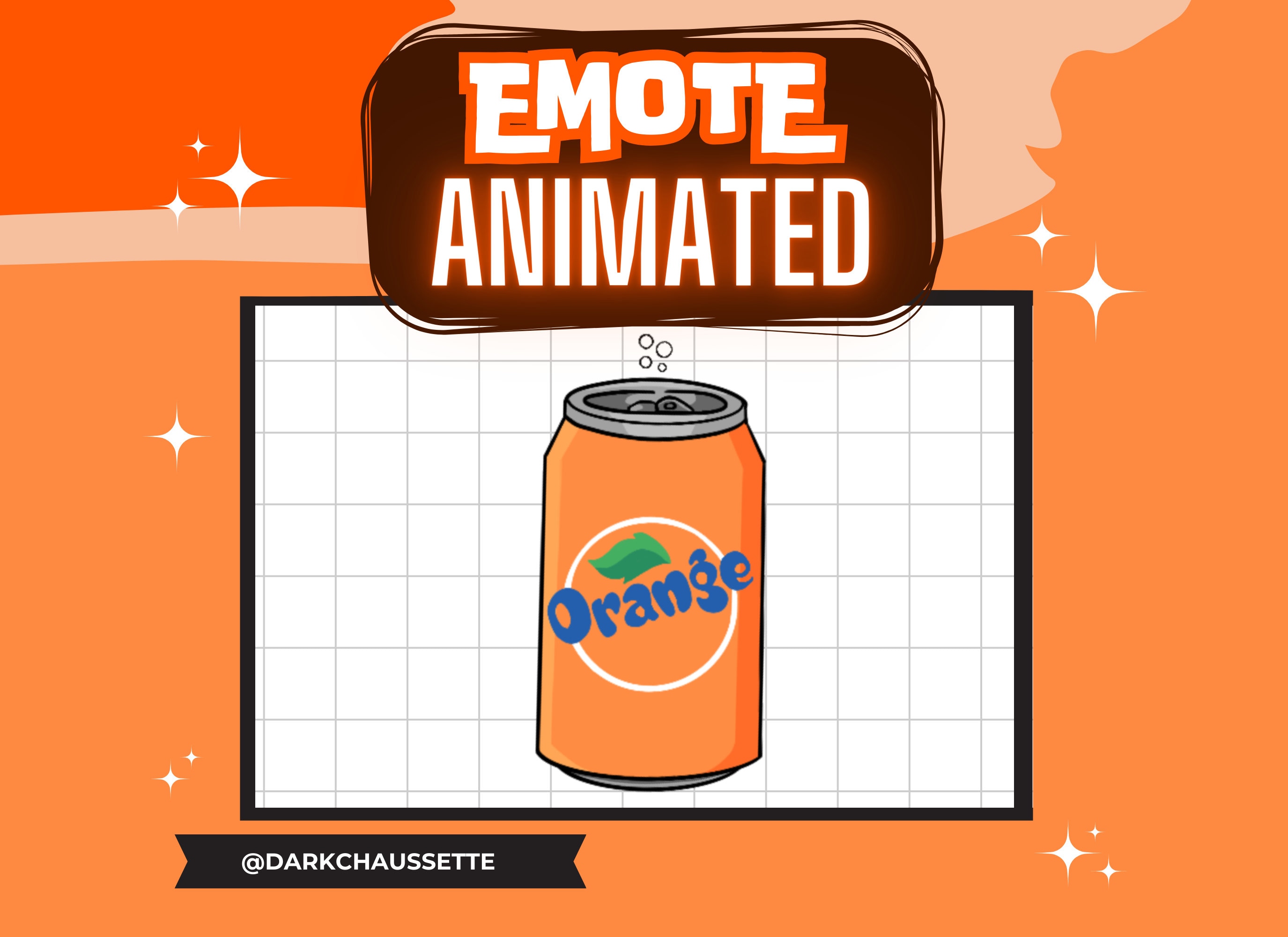 Twitch Animated Emote Soda Orange, Emote Soda, Discord, Youtube, Kick ...