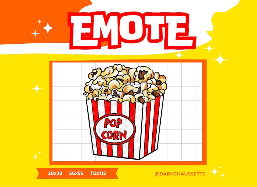 Twitch Emote Pop Corn, Discord Emote Pop Corn, Kick Emote Pop Corn ...
