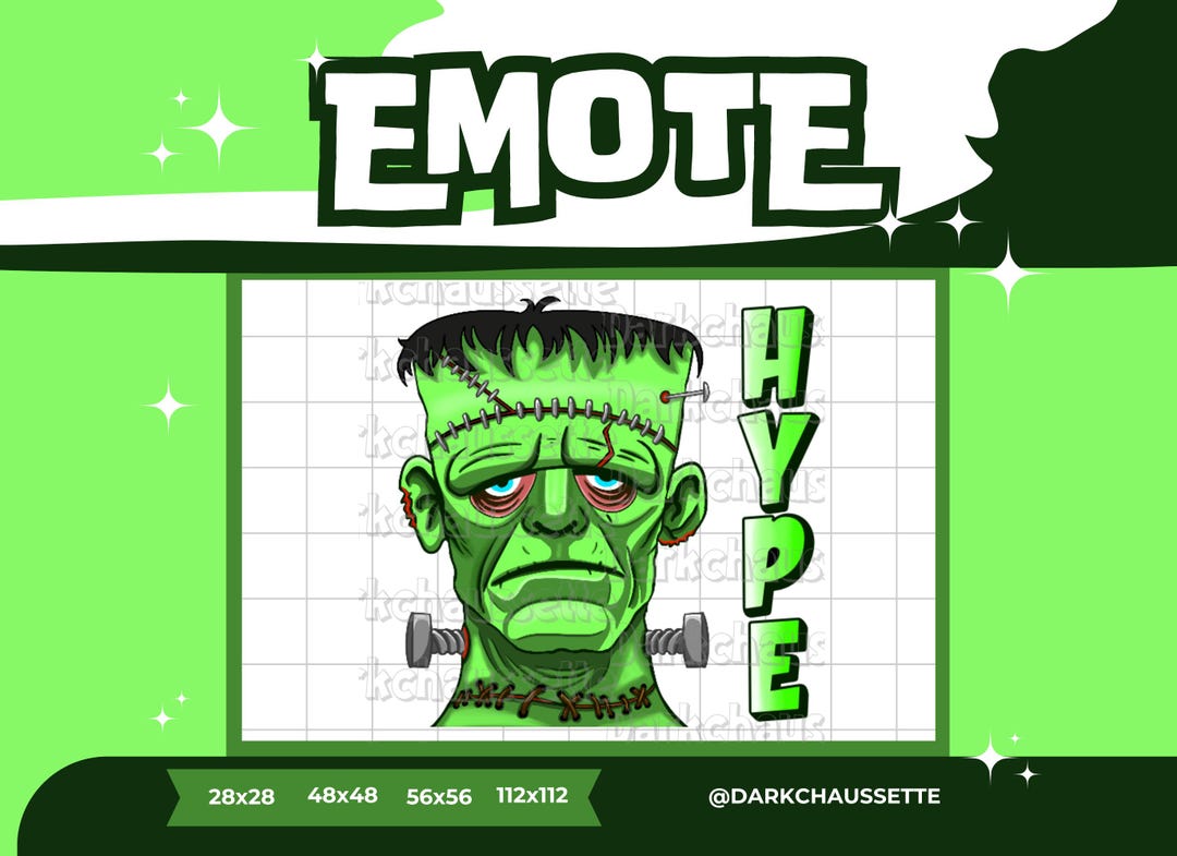Halloween Emote, Frankenstein Emote, Twitch Emote Halloween, Scary ...