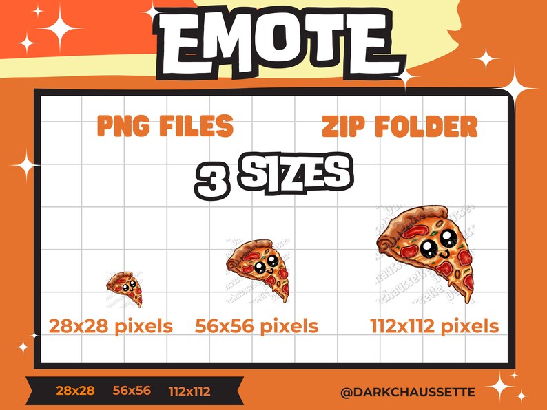 Twitch Emote Slice of Pizza, Discord, Youtube, Stream, Streaming - Etsy