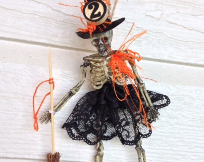 Halloween Decoration Creepy Witch Skeleton Halloween Ornament - Etsy