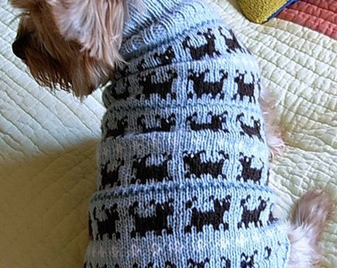 PUPPIES ON PARADE Fair Isle Dog Sweater Knitting Pattern NEW - Etsy