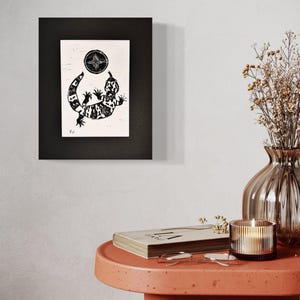 Gila Monster Lizard Linocut Print - Etsy