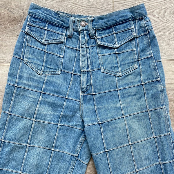Vintage Womens Window Pane Jeans - Etsy