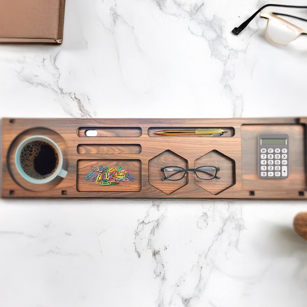 Personalized Wooden Desk Organizer – Custom Name, Office & Home Gift - Etsy