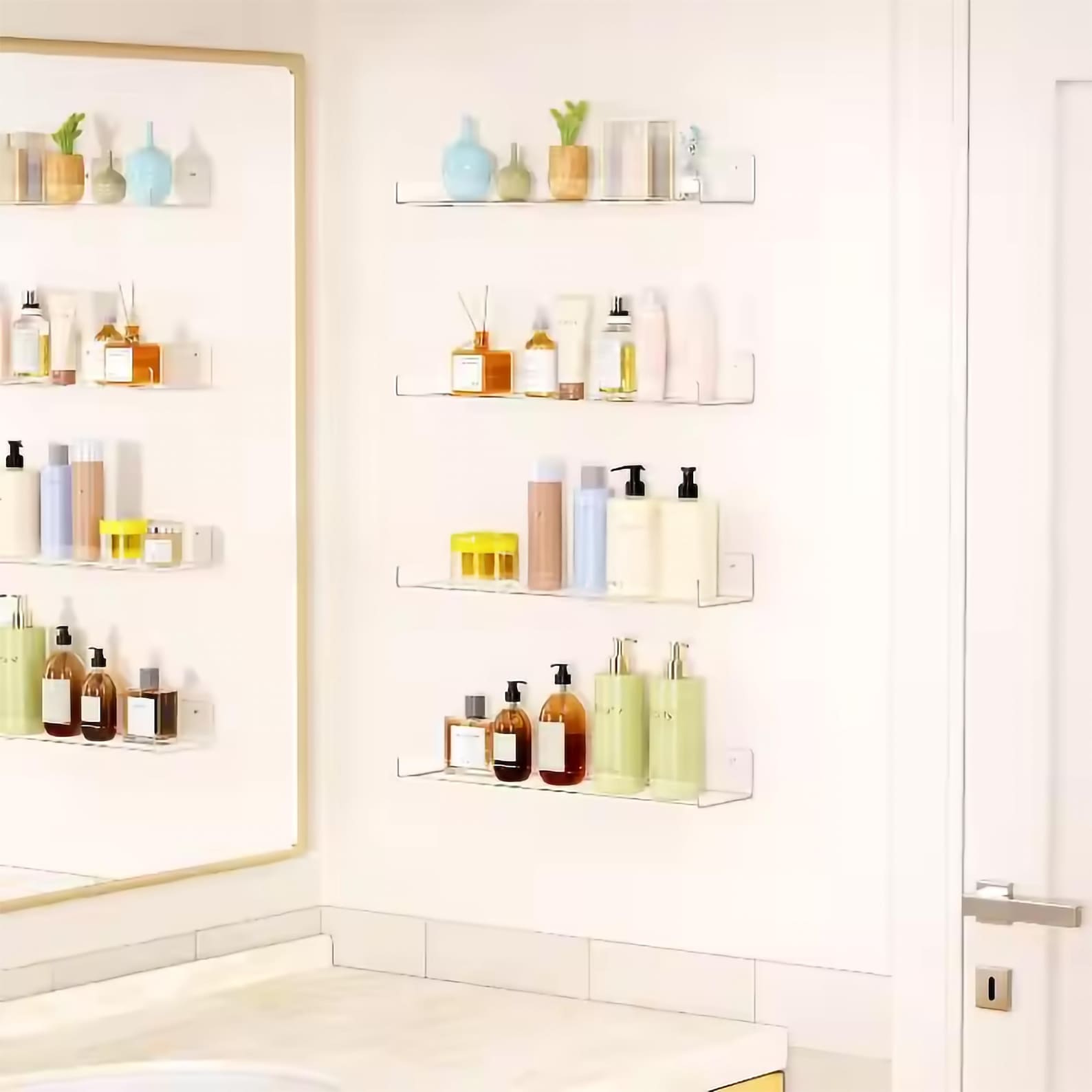 Acrylic Wall Shelf , Colorful Acrylic Floating Shelf: Modern Plexiglass ...