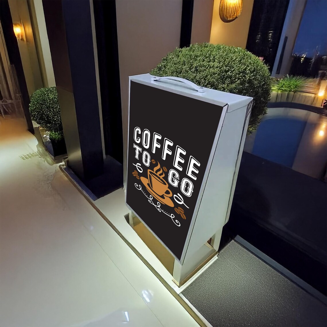 Rechargeable LED Sidewalk Sign | Portable Usb-powered Outdoor Business ...