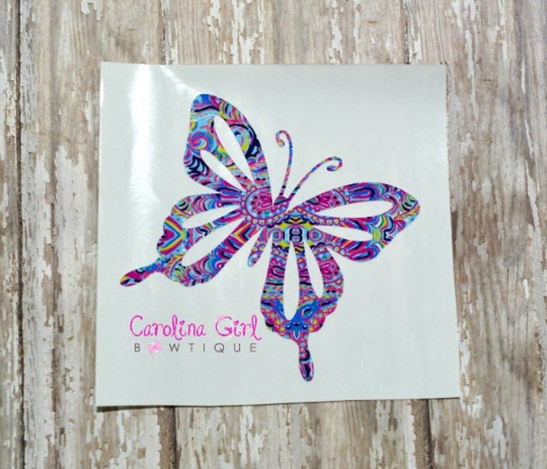Elegant Butterfly Monogram Decal for Cars, Yeti Cups & More ...