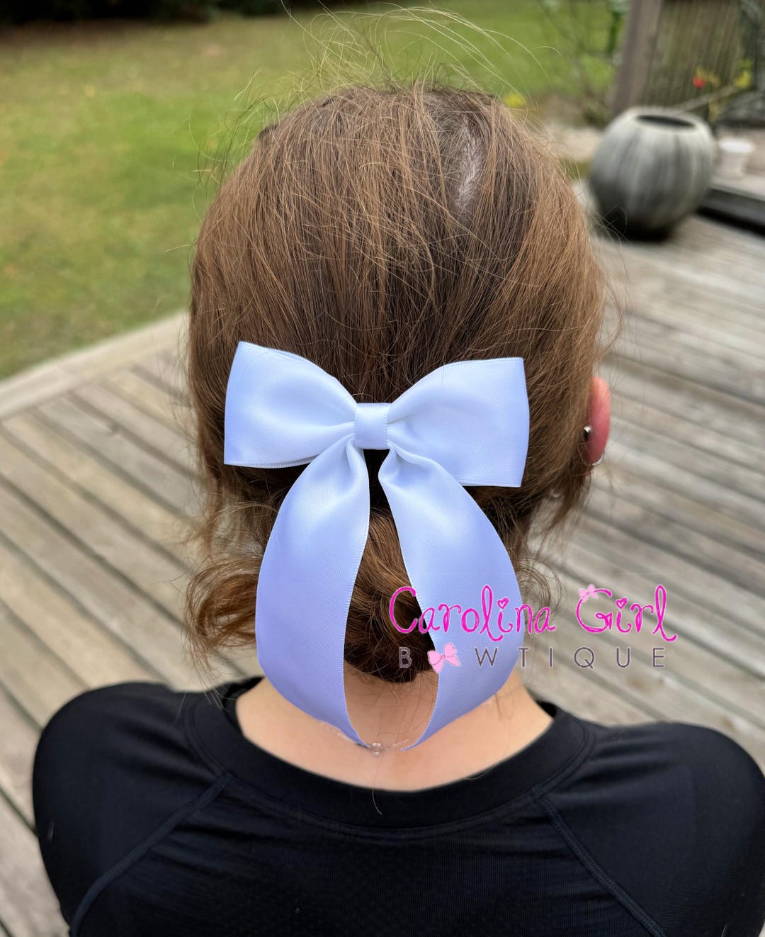 White Satin Hair Bow ~ 4 Inch Elegant Hair Bow ~ Big Girl Bow ~ Adult ...