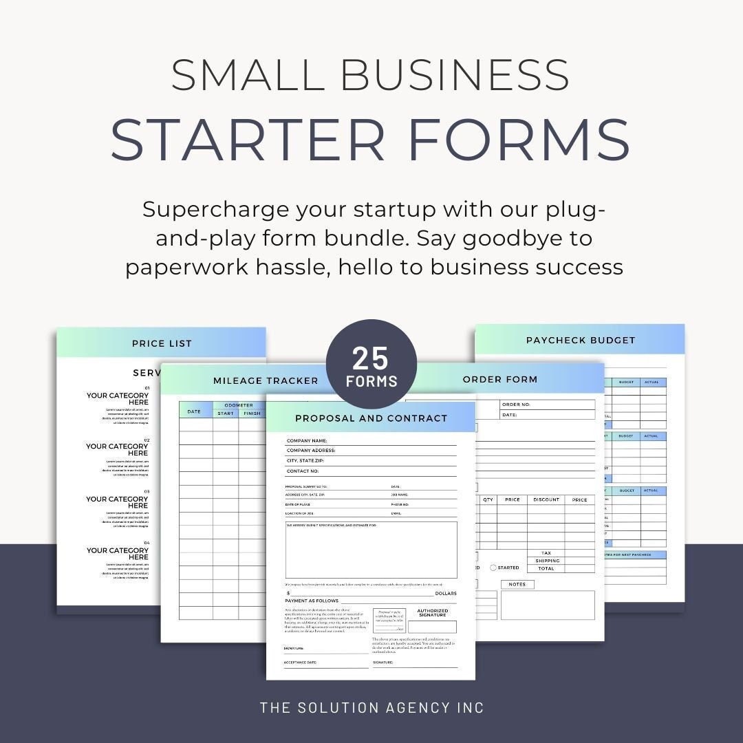 Printable Forms for Small Businesses. Price List Supplier Order Forms ...