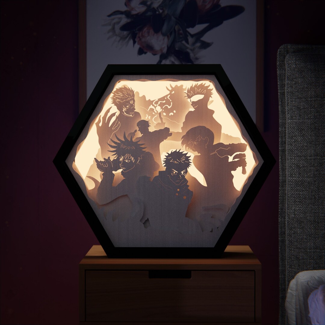 Jujutsu Kaisen Light Box Diy Templates 2 in 1 PDF SVG DXF Video ...