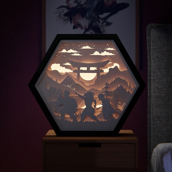 Demon Slayer Lamp - Etsy