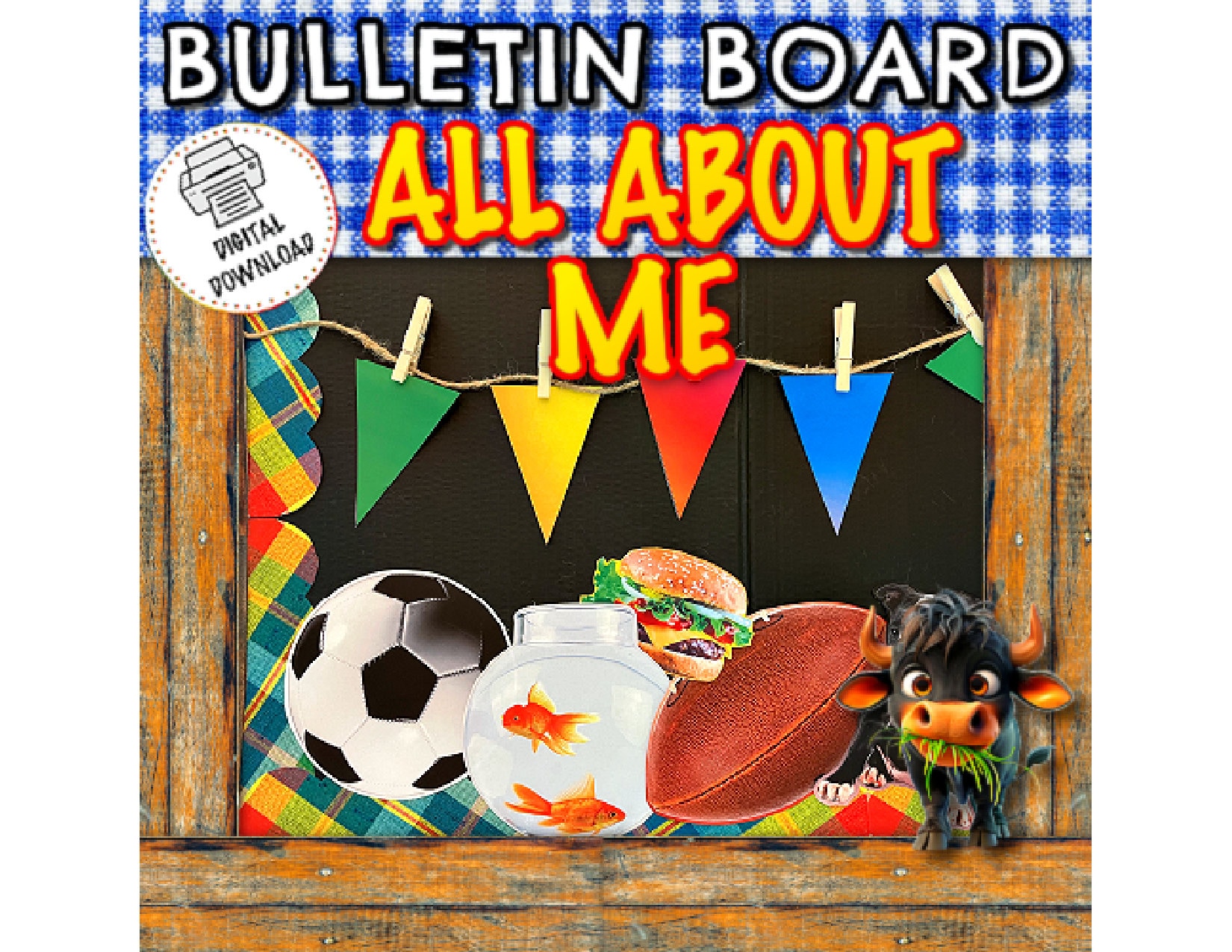 All About Me Bulletin Board | Bulletin Board Kit | Classroom Decor ...