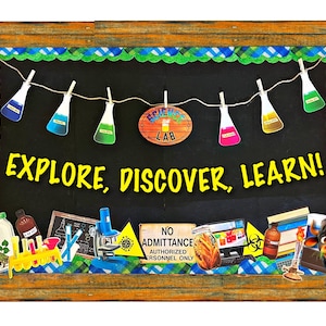 Science Bulletin Board | Bulletin Board Kit | Summer Camp Decor | Door ...