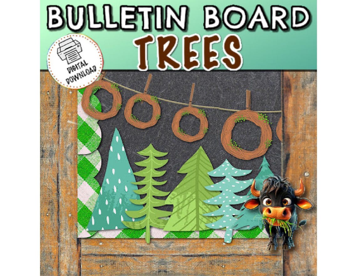 Woodland Bulletin Board | Bulletin Board Decor Preschool | Tree ...