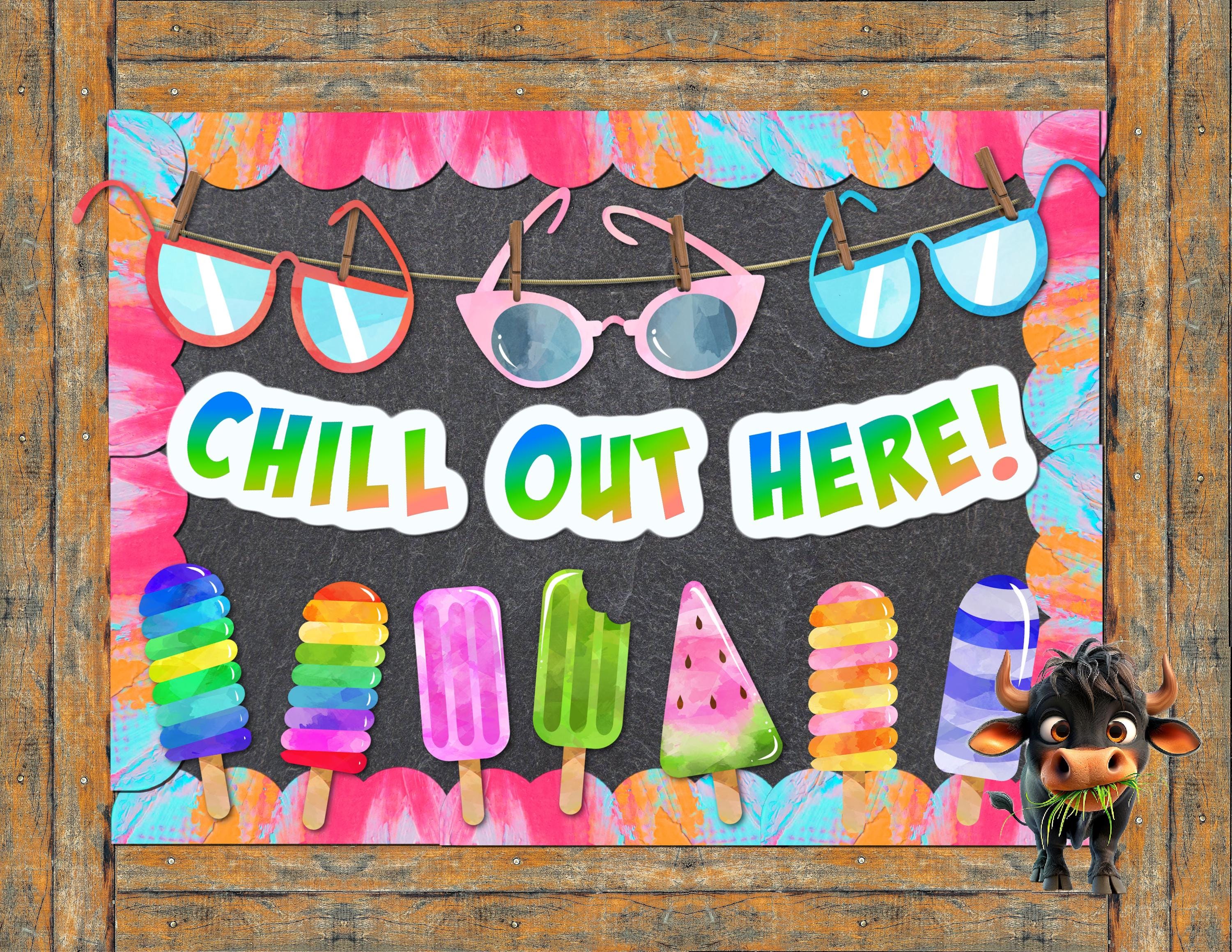 Popsicle Bulletin Board | Bulletin Board Decor | Summer Camp Decor ...