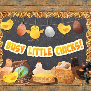 Chicken and Egg Bulletin Board | Bulletin Board Decor | Farm Classroom ...