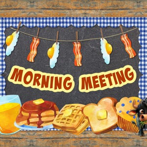 Morning Bulletin Board | Bulletin Board Decor | Breakfast Classroom ...