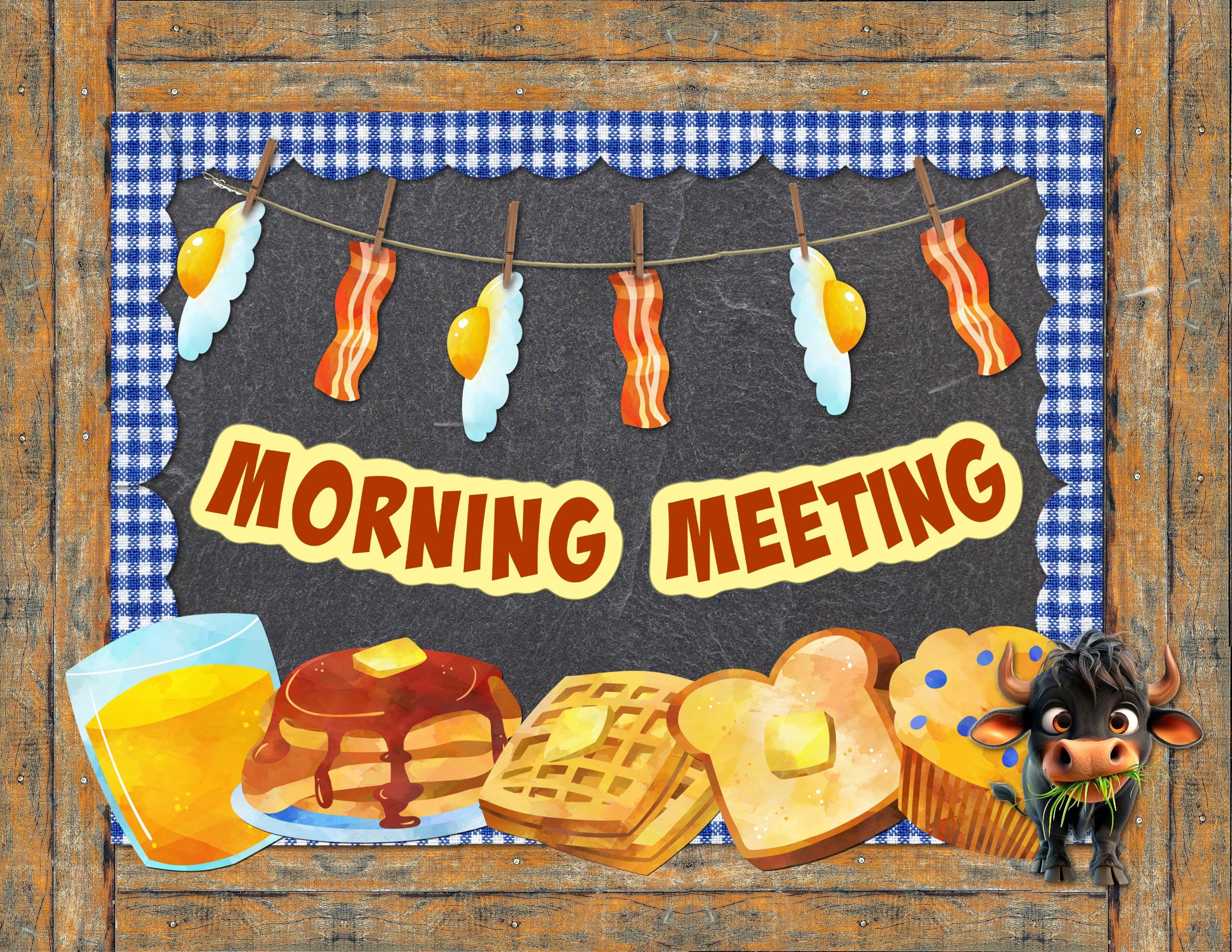 Morning Bulletin Board | Bulletin Board Decor | Breakfast Classroom ...