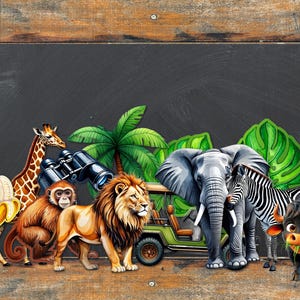 Safari Bulletin Board Cutouts | Bulletin Board Decor | Safari Decor ...