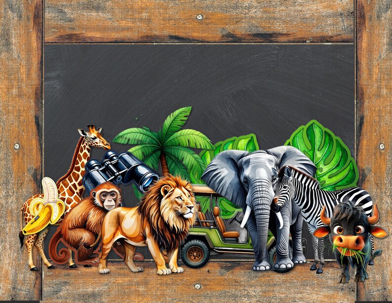 Safari Bulletin Board Cutouts | Bulletin Board Decor | Safari Decor ...