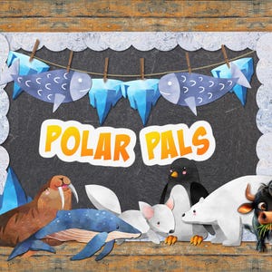 Arctic Animal Bulletin Board | Bulletin Board Preschool | Arctic Animal ...