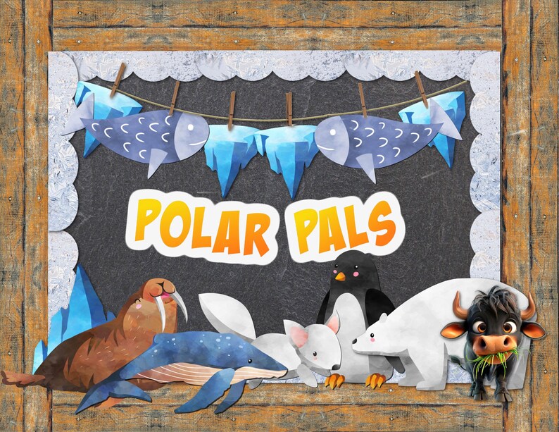 Arctic Animal Bulletin Board | Bulletin Board Preschool | Arctic Animal ...