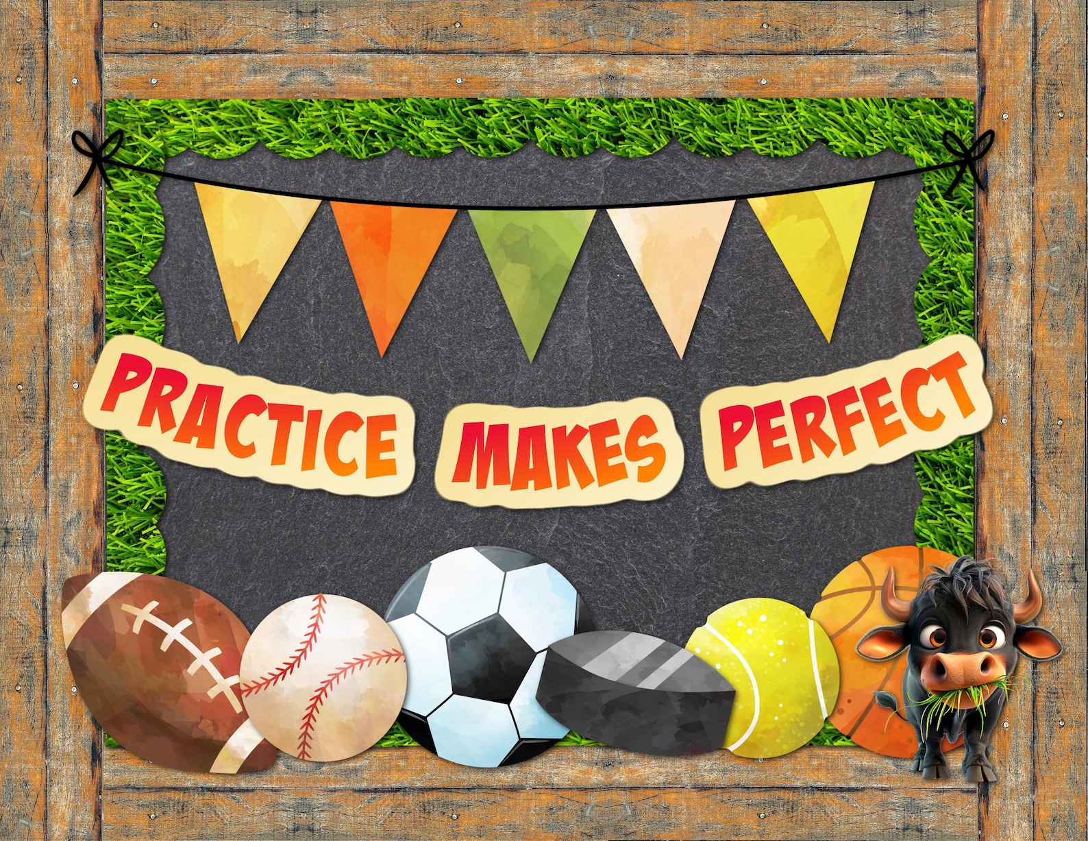 Sports Bulletin Board | Bulletin Board Decor | Sports or Team Decor ...